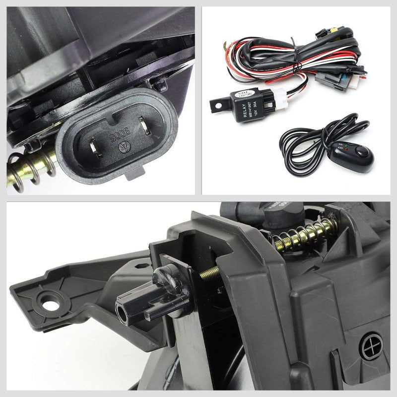 Front Bumper Replace Fog Light Lamp Kit+Bulbs Smoke Lens 13-18 Ram 1500 ...