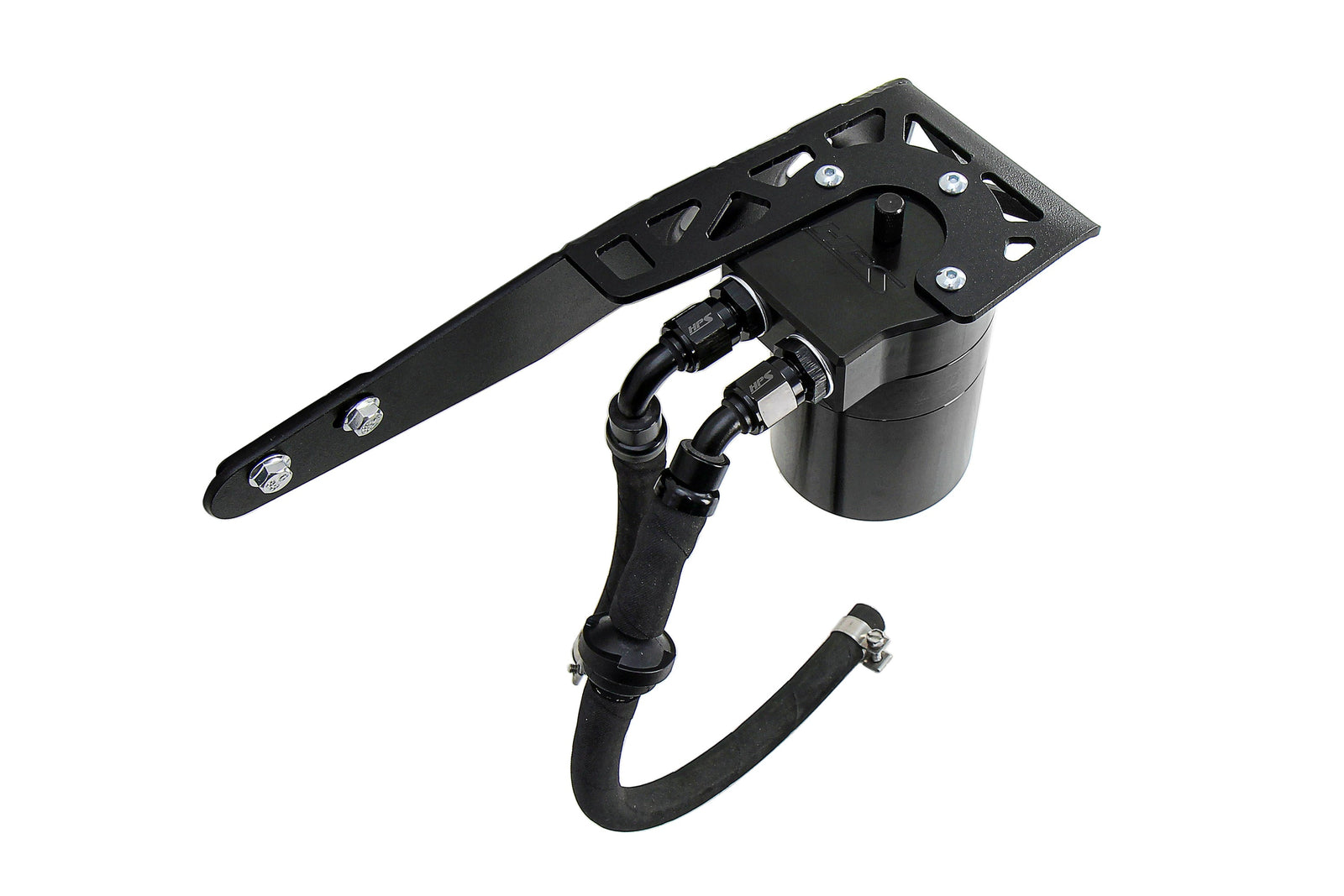 HPS 860-001WB Black Oil Catch Can Tank Kit 18-22 Accord - BuildFastCar