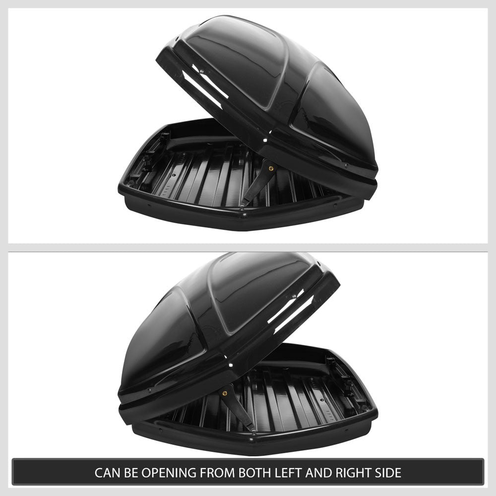 Black Aluminum/ABS Plastic Roof Box 16-19 Ford Explorer 2.3L/3.5L DOHC ...