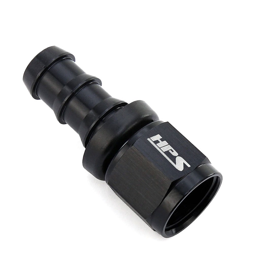 HPS 150-0010 Push-On Hose End AN -10 Female Straight Black - BuildFastCar