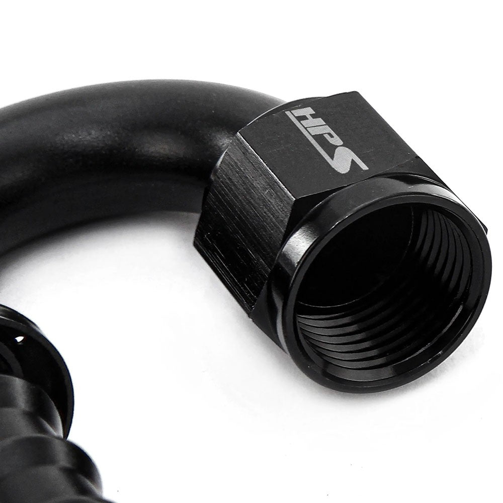 HPS 150-3012 Push-On Hose End AN -12 Female 30 Degree Black - BuildFastCar