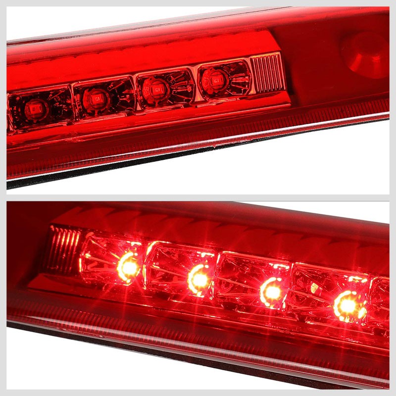 Red Lens/Chrome Full LED Rear Third Brake Light 98-07 Land Cruiser ...