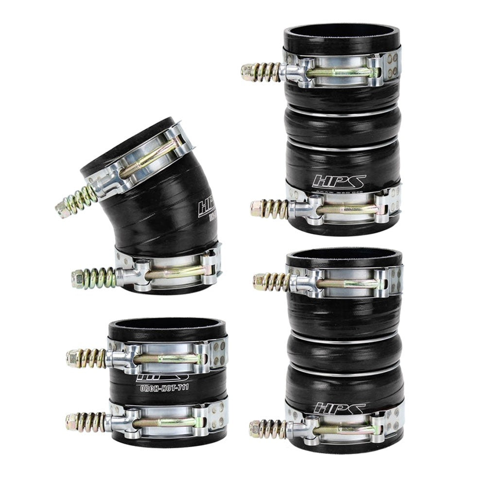 HPS 57-1538-BLK Intercooler Hose Kit 03-04 Ford F250/F350 Super Duty ...