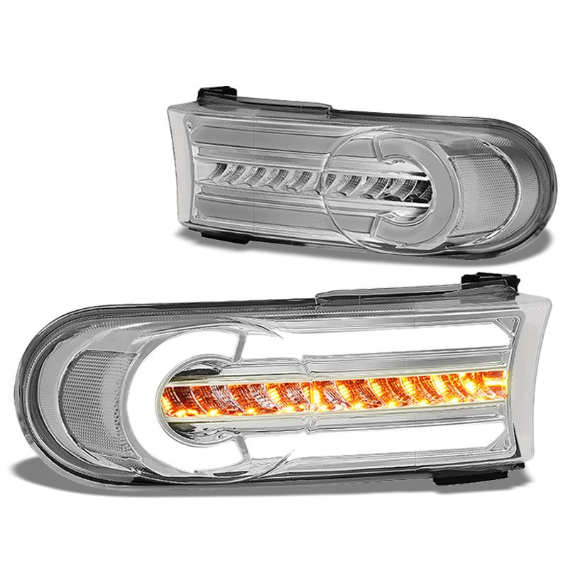 3D LED Front Turn Signal Bumper Light DRL Chrome/Clear 07-14 FJ Cruiser ...