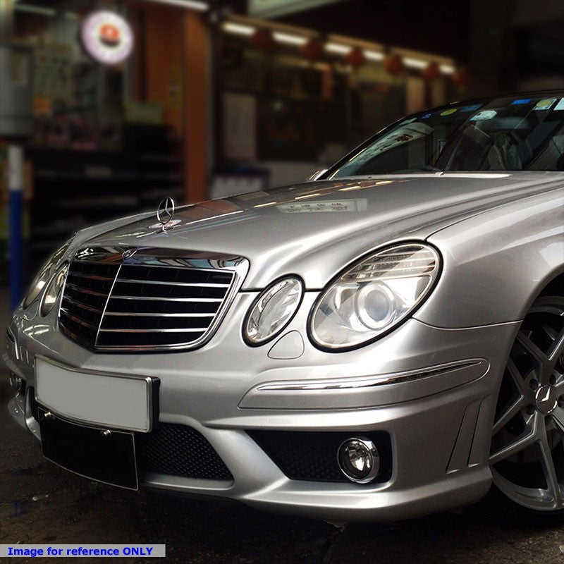 E63 Style (W/PDC) Front Bumper+Lower Grille+Fog Light 07-09 Benz E ...
