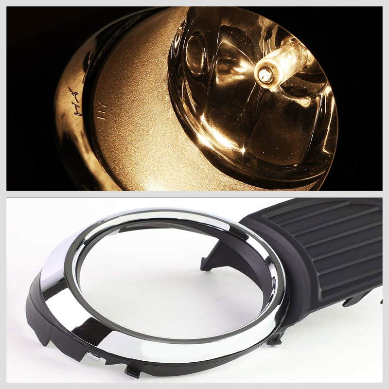 Front Bumper Replace Fog Light Lamp Chrome Bezel+Bulb Smoke Len 11-17 ...