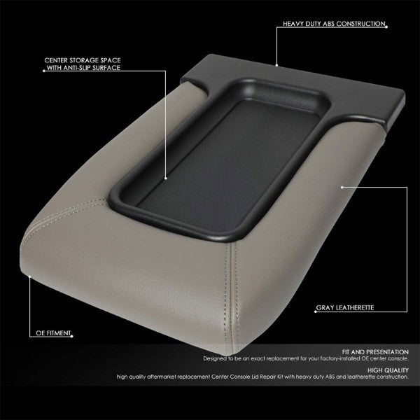Grey Center Console Tray Lid Arm Rest Latch Kit 01-07 Silverado ...