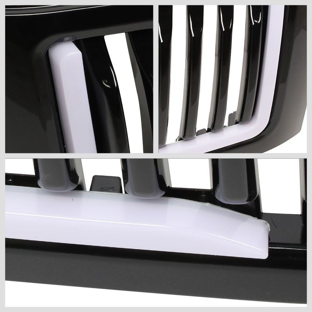 Glossy Black Vertical Style w/LED DRL Front Grille 07-13 Silverado 1500 ...