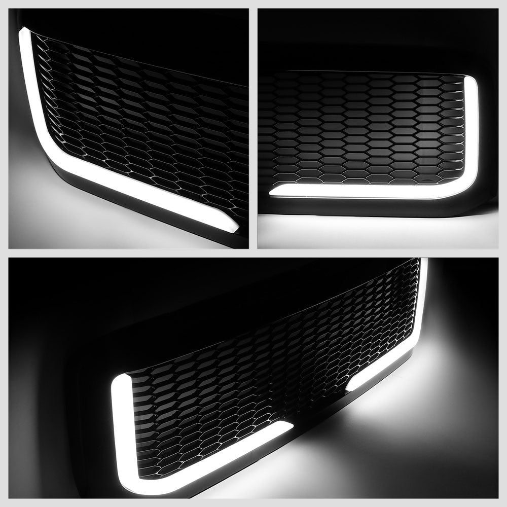 Glossy Black Mesh Style w/LED DRL Front Grille 99-04 F-250 Super Duty ...