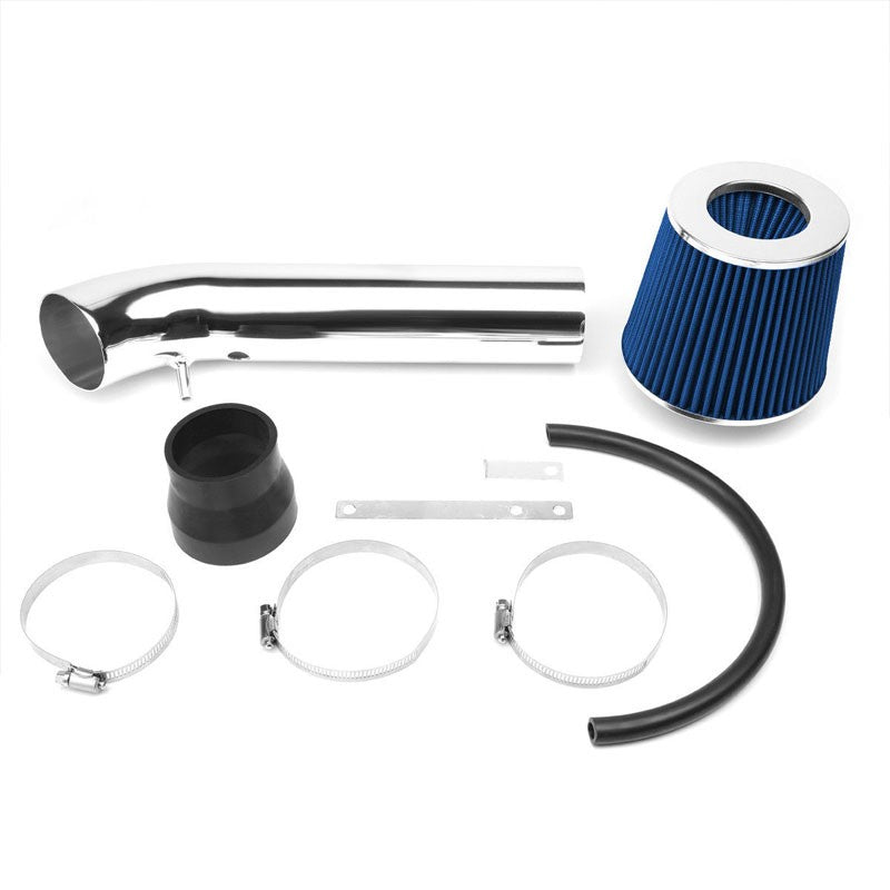 Polish Pipe Blue Dry Cone Filter Shortram Air Intake Kit 99-00 Civic Si ...