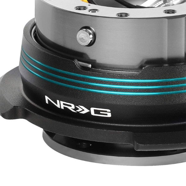 NRG Blue Stripes/Gunmetal Body GEN 2.9 6-Hole Steering Wheel Quick ...