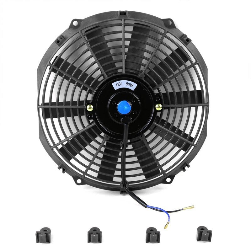2x 12" SLIM Black Reversible Electric Electric Radiator Cooling Fan ...