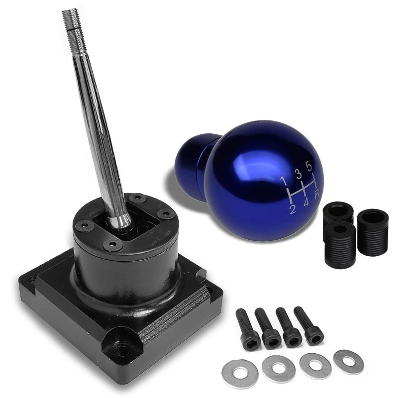 Megan Short Shifter+Blue Round/White 5-Speed Knob For 93-95 Mazda RX-7 ...