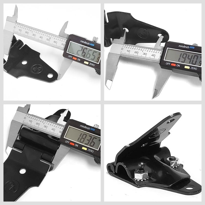 2X Black Transglobal Roll Up End 2" Width Hinge For Freight Trailer ...