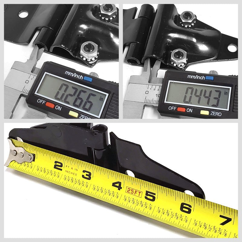2X Black Transglobal Roll Up End 2" Width Hinge For Freight Trailer ...