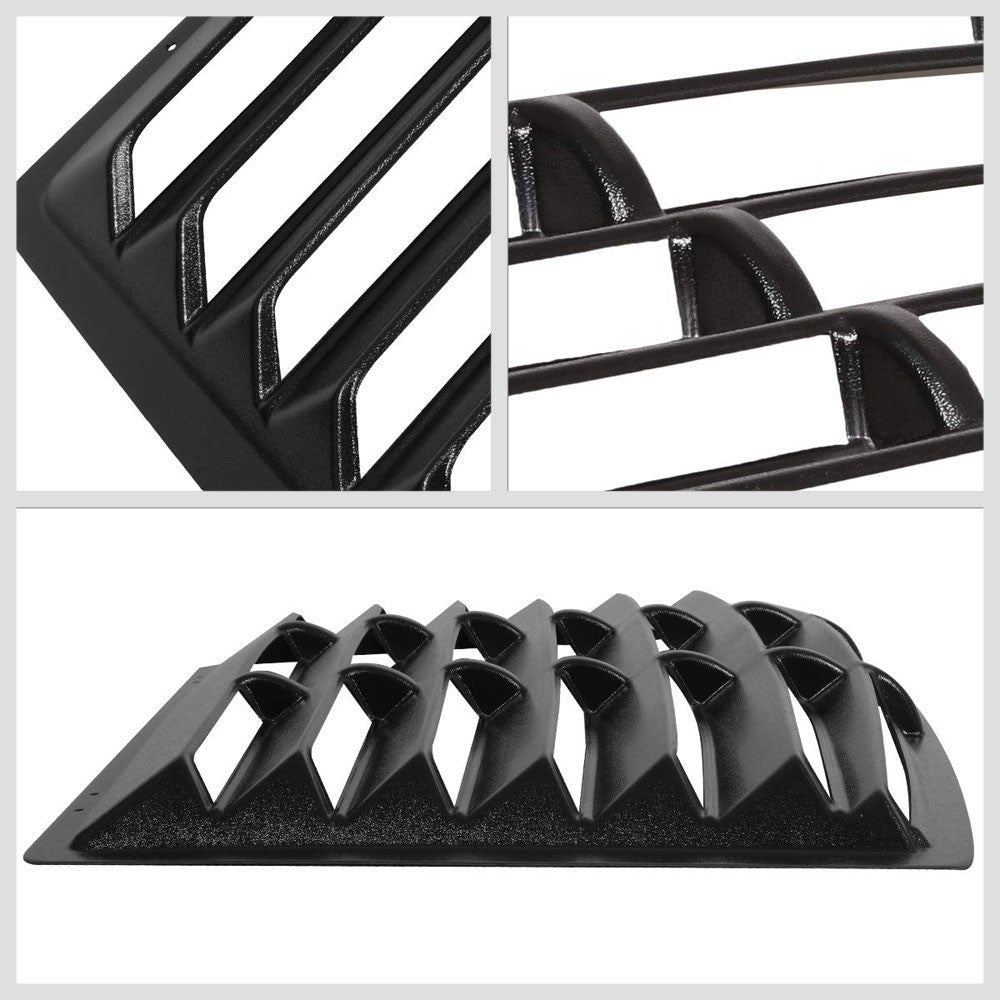 Matte Black Rear Window Windshield Sun Vent Louver Cover 79-93 Mustang ...
