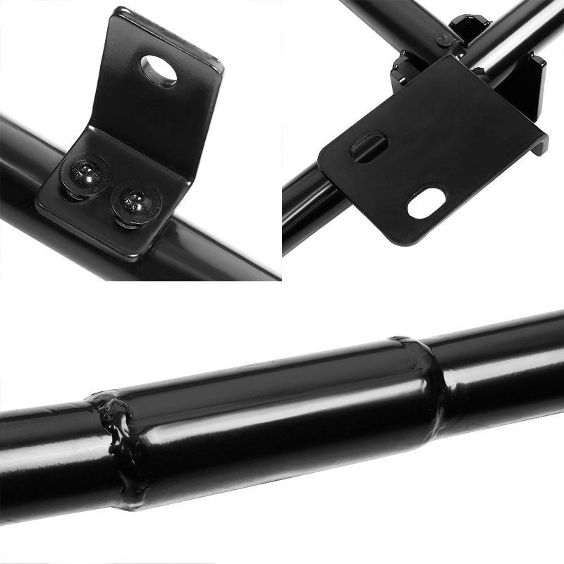 Black Powder Coated Front Bull Bumper Brush Grille Guard+Roof Rack 03 ...