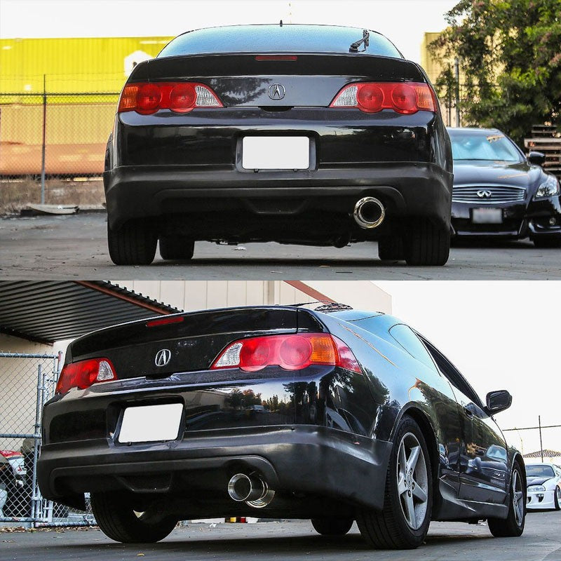 4" Round Roll Muffler Tip Exhaust Catback 02-06 RSX Type-S 2.0L DOHC ...