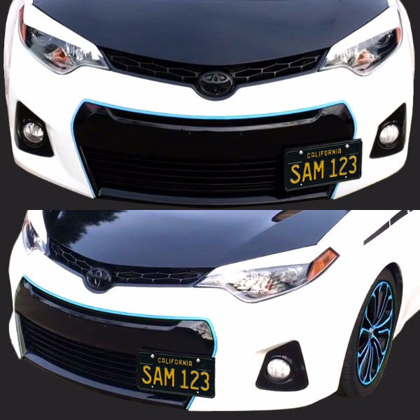 Silver Front Bumper Bolt-On License Plate Relocation Bracket Frame ...