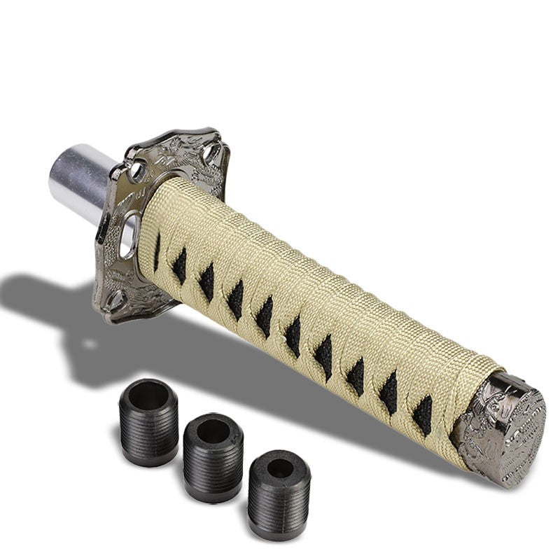 8.5" Gold Wrap/Black Handle Katana Samurai Sword Gear Shift Knob M8/M1 ...