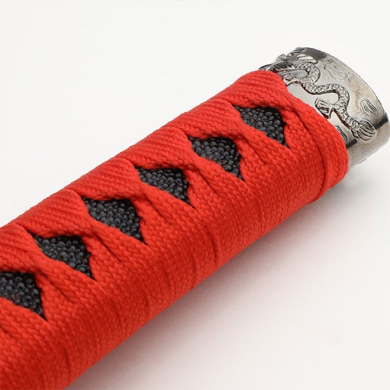 8.5" Red Wrap/Black Handle Katana Samurai Sword Gear Shift Knob+ M8/M1 ...