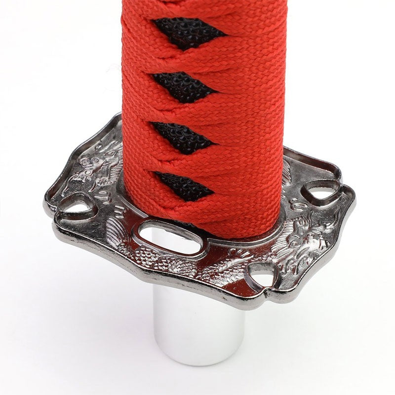 8.5" Red Wrap/Black Handle Katana Samurai Sword Gear Shift Knob+ M8/M1 ...